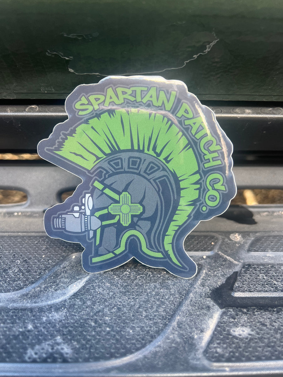 SPC Army Green logo sticker – Spartan Patch Co.